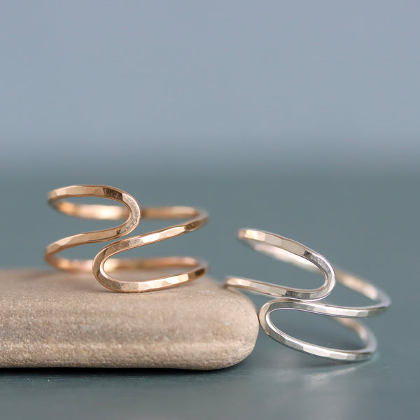 Tide Ring - Nature inspired adjustable statement ring - Rebecca Haas Jewelry
