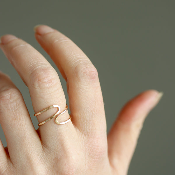 Tide Ring - Nature inspired adjustable statement ring - Rebecca Haas ...