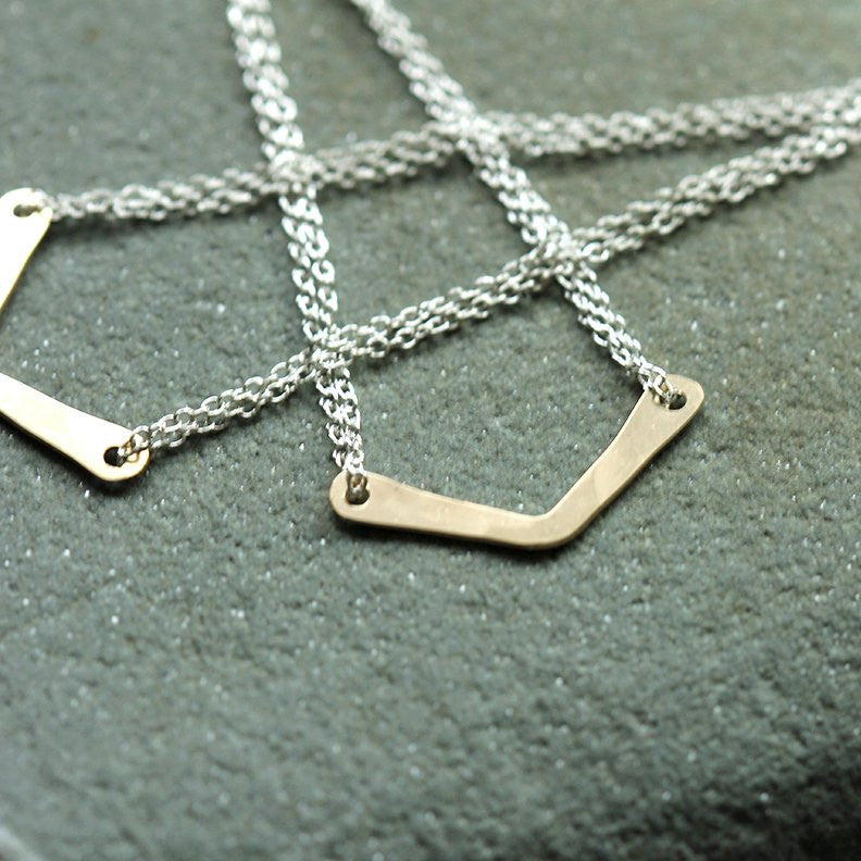 Chevron Swing Earring - Delicate Chevron Charm on Simple Chain ...