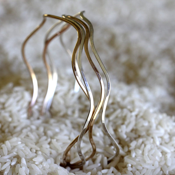 Wave Bangles - Simple and Classic Bracelet - Rebecca Haas Jewelry