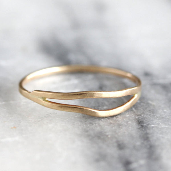 Double Wrap Ring - Simple and Minimalist Stacking Ring - Rebecca Haas ...