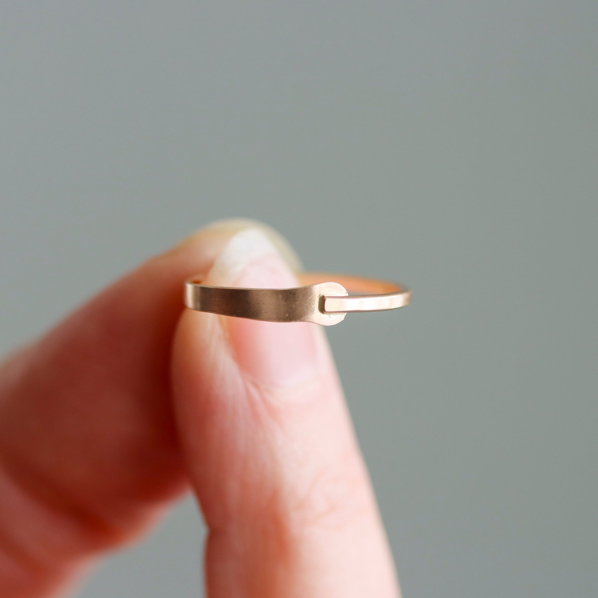 Clasp Stacking Rings - Hammered Overlapping Ring Design - Rebecca Haas ...