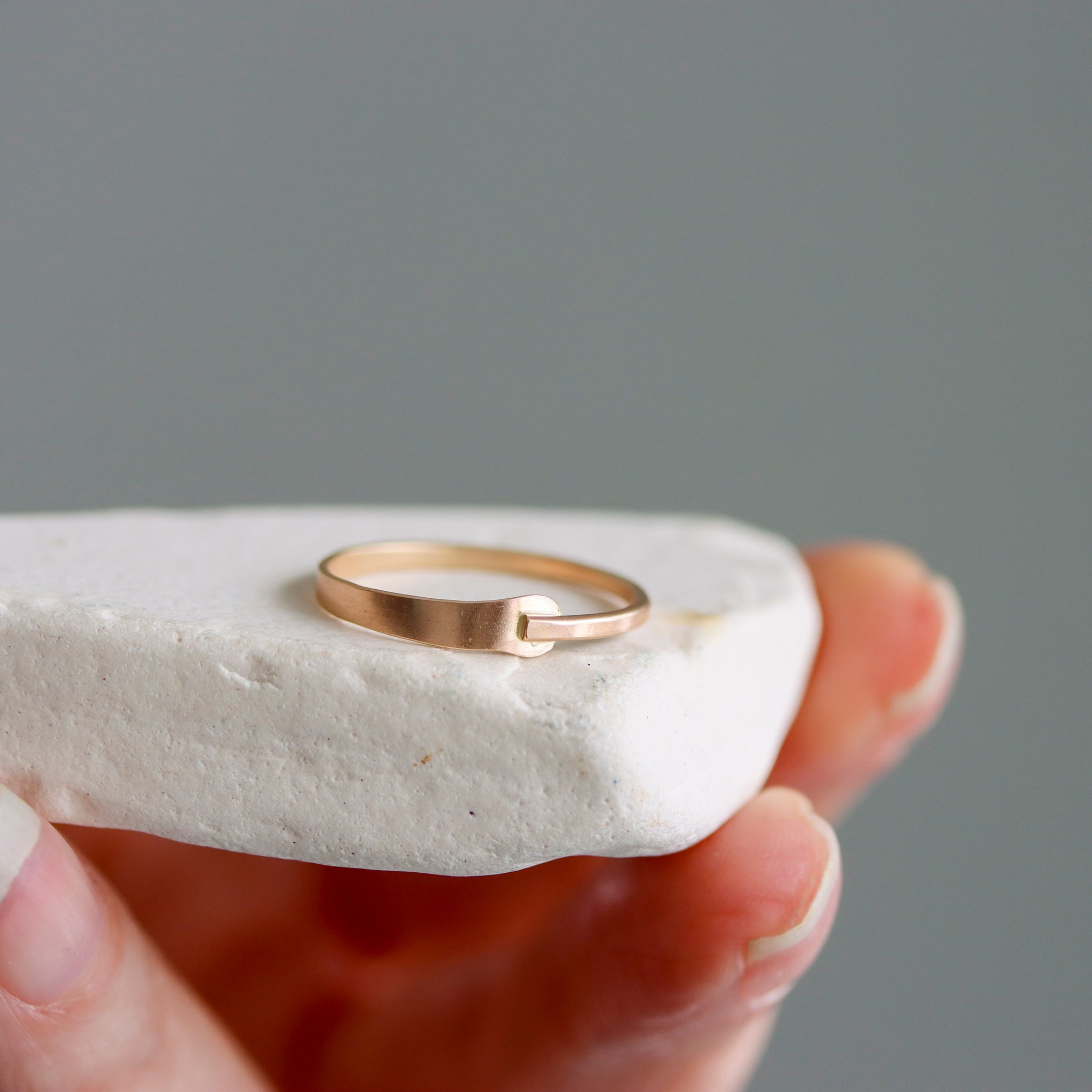 Clasp Stacking Rings - Hammered Overlapping Ring Design - Rebecca Haas ...