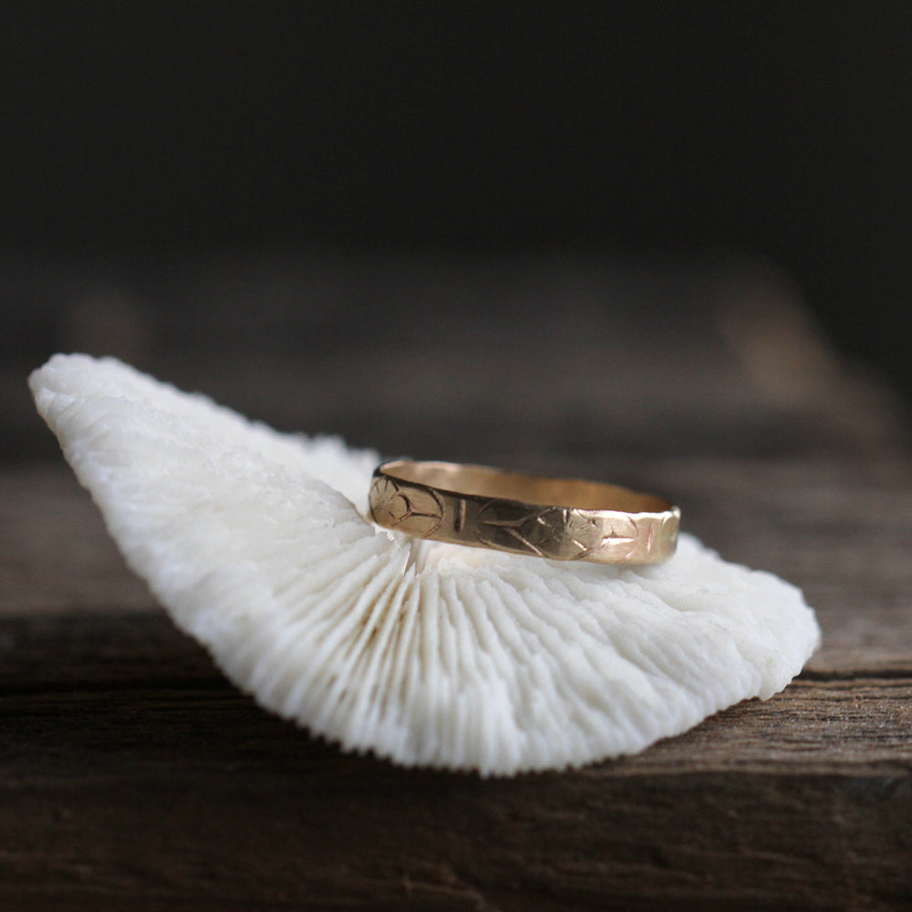 Emily Stack - Bohemian Mixed Metal Stacking Ring Set With Texture ...