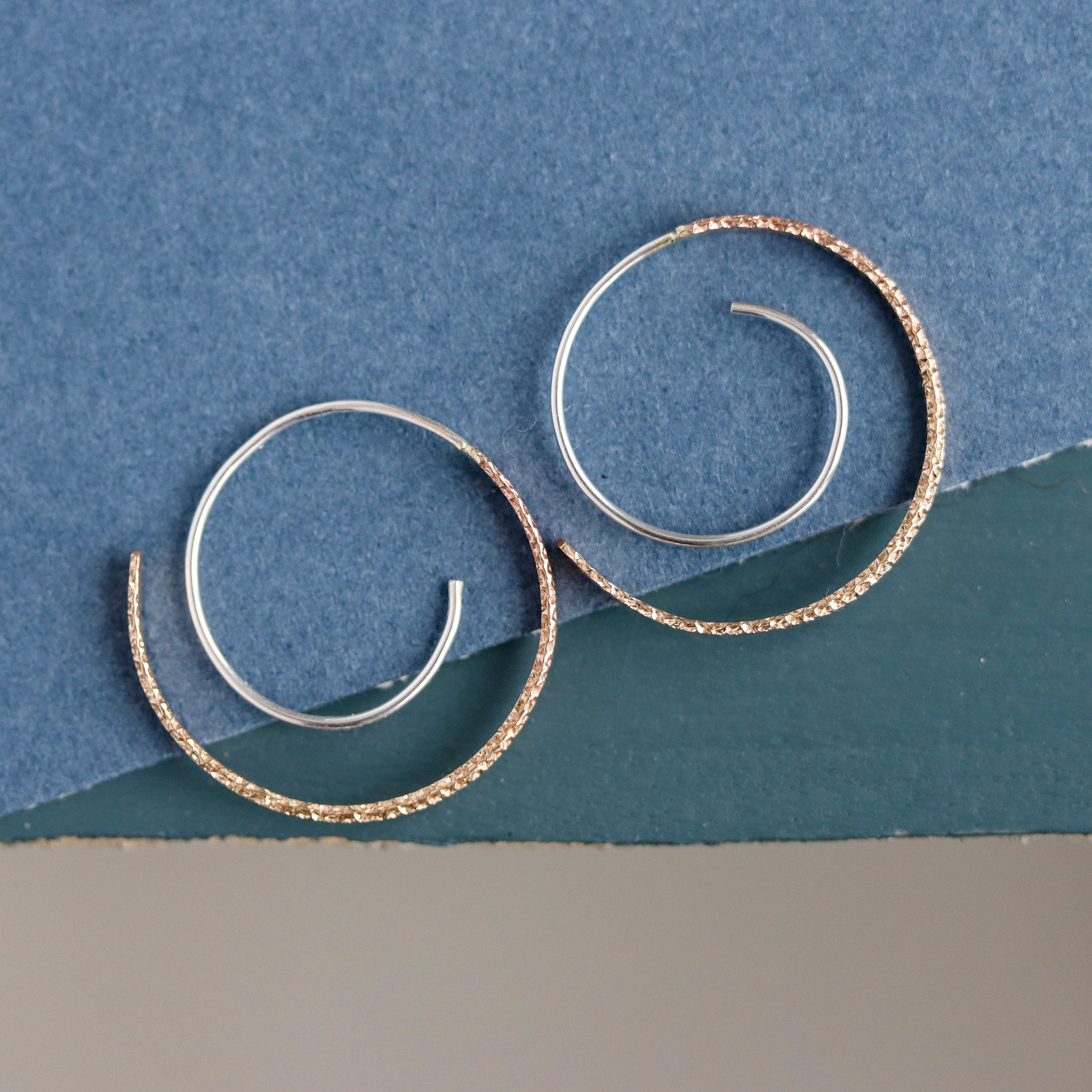 Galaxy Swirl Hoops - Sparkly and Sculptural Earring Design - Rebecca ...