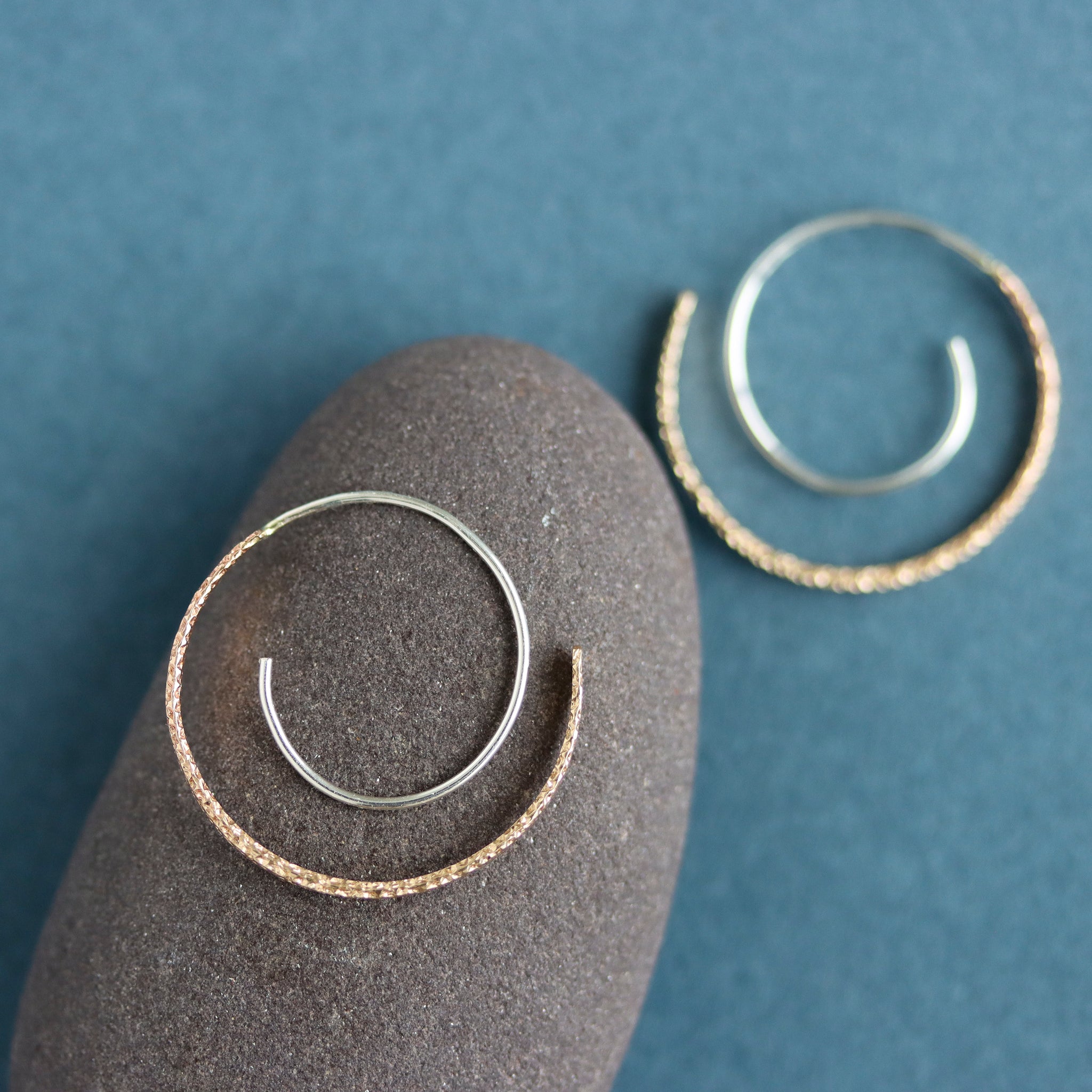 Galaxy Swirl Hoops - Sparkly and Sculptural Earring Design - Rebecca ...