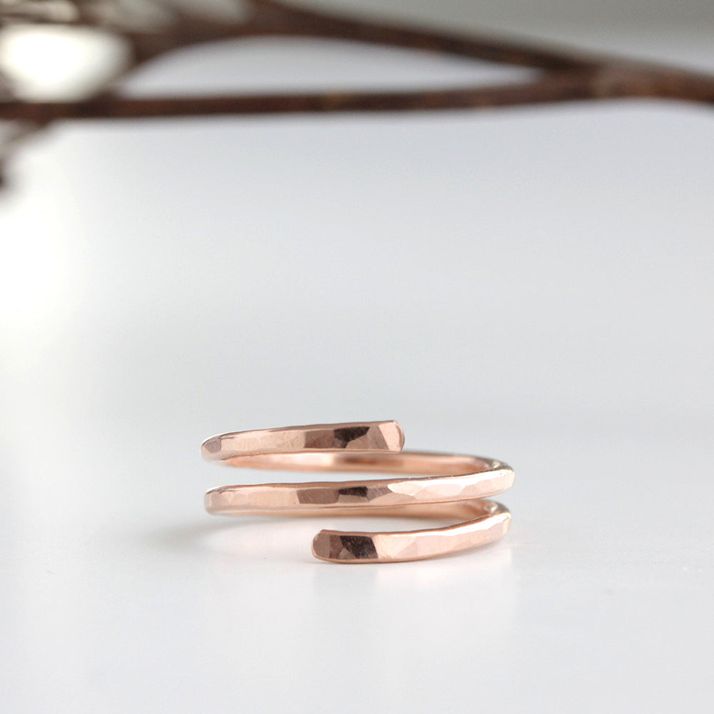 Radial Ring - Handmade Hammered Wire Spiral Design, Great For Stacking ...