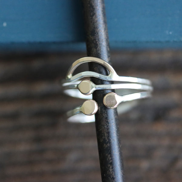 Night Sky Stack - Dainty stacking rings for the nature lover - Rebecca ...