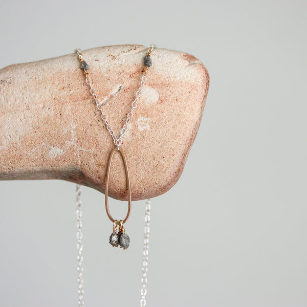 Relic Necklace - A Dainty Rough Diamond Cluster Design For Everyday ...