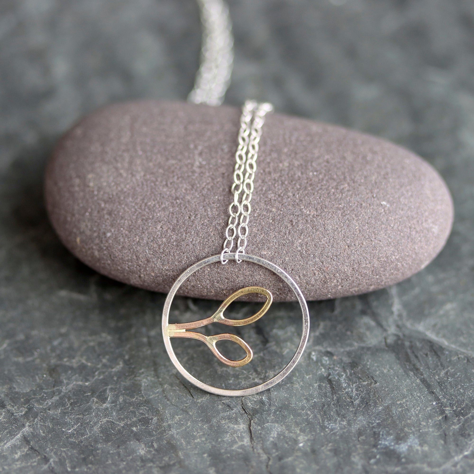 Sprout Necklace - Botanical and Leafy Pendant on a Delicate Chain ...