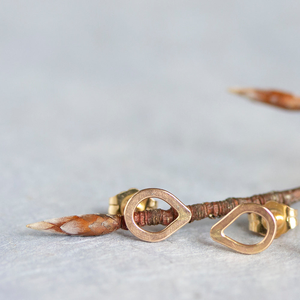 Tiny Teardrop Posts - minimalist geometric stud earring design ...