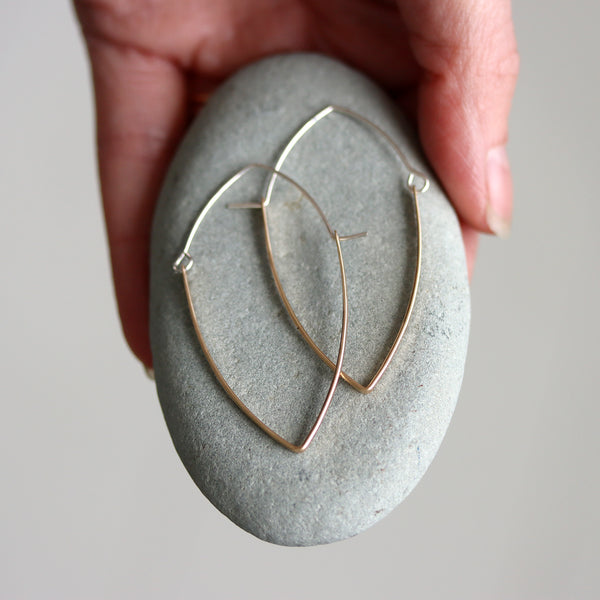 Verity Hoops - Geometric and Sculptural V Shape Earring Design ...