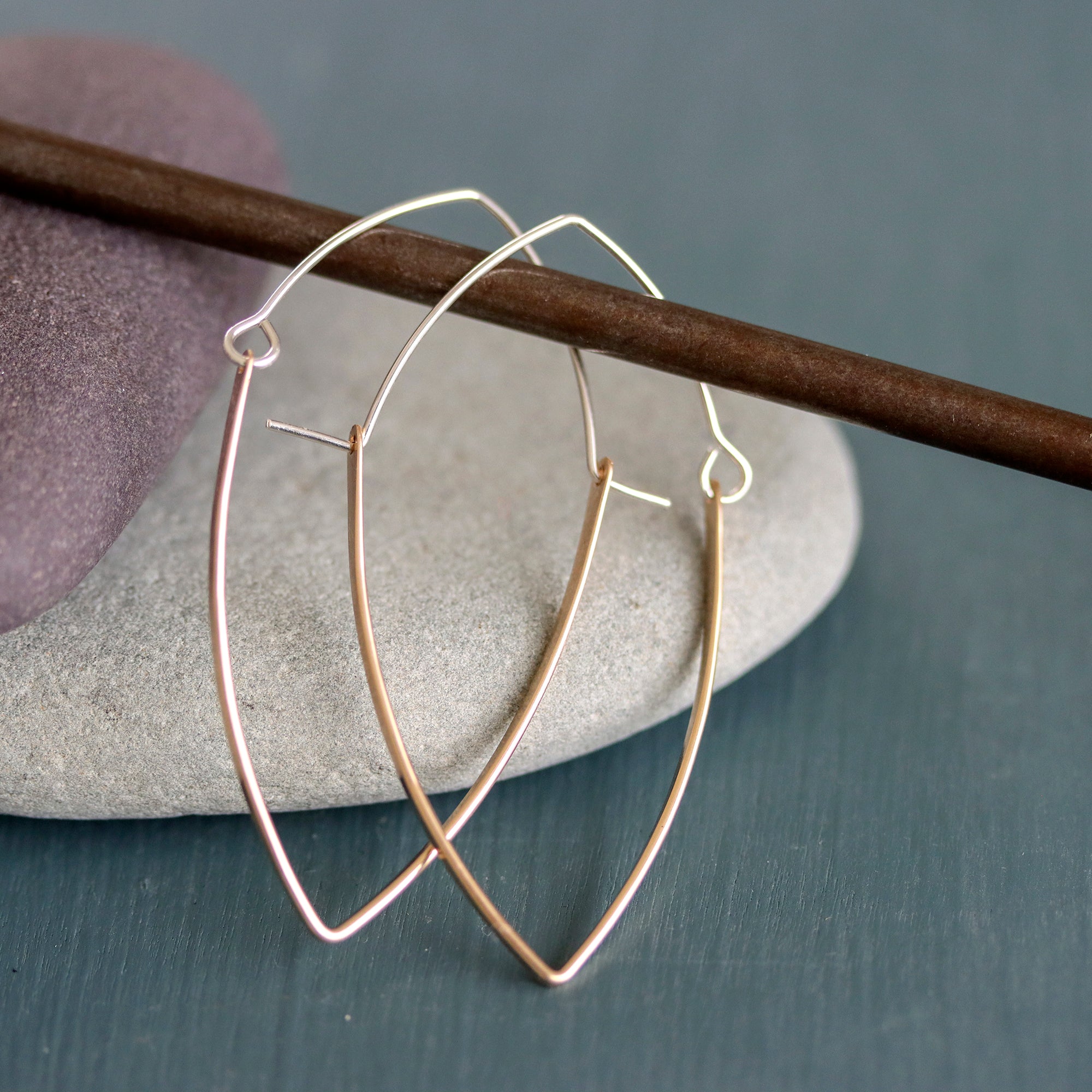 Verity Hoops - Geometric and Sculptural V Shape Earring Design ...