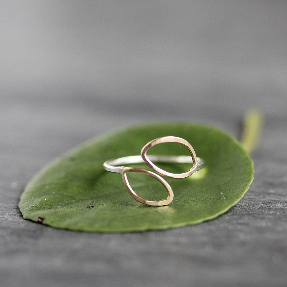 Vine Ring - Botanical and nature inspired adjustable ring with leaves ...