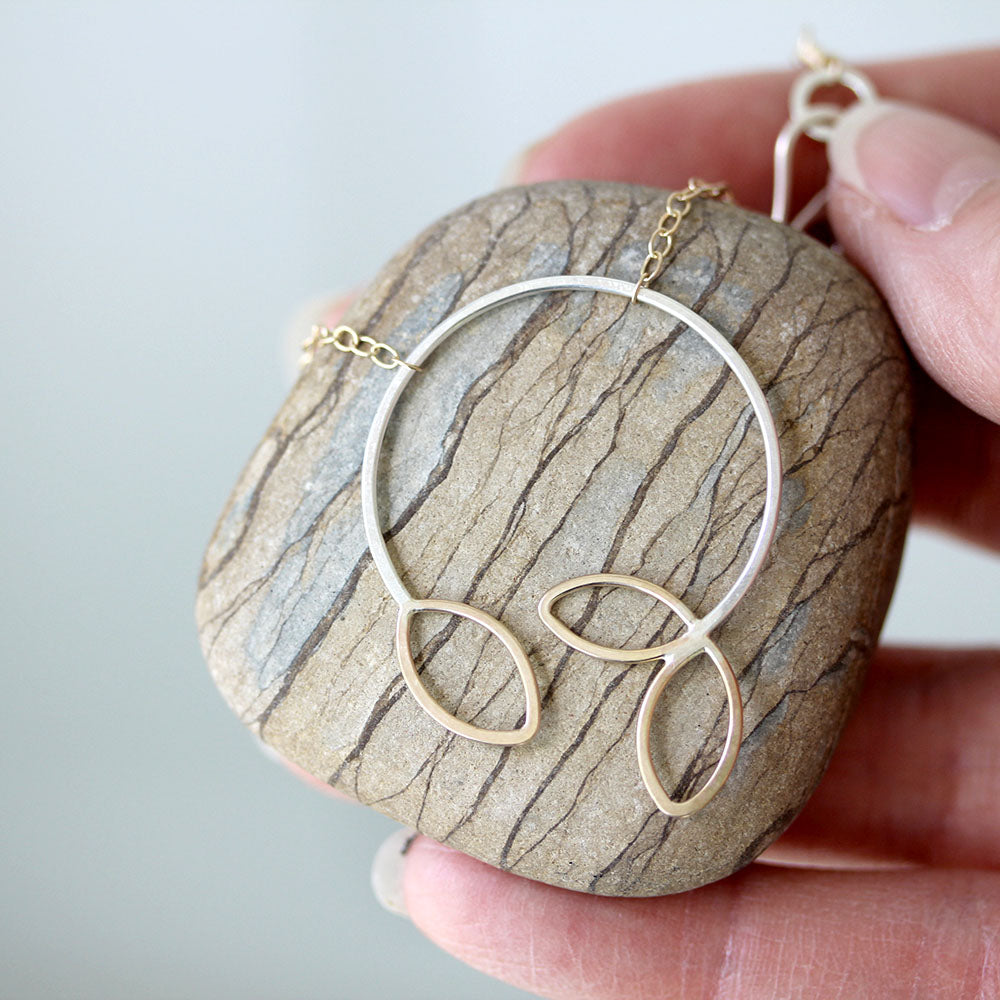 Wisteria Necklace - Botanical Leaf Pendant With Delicate Chain ...