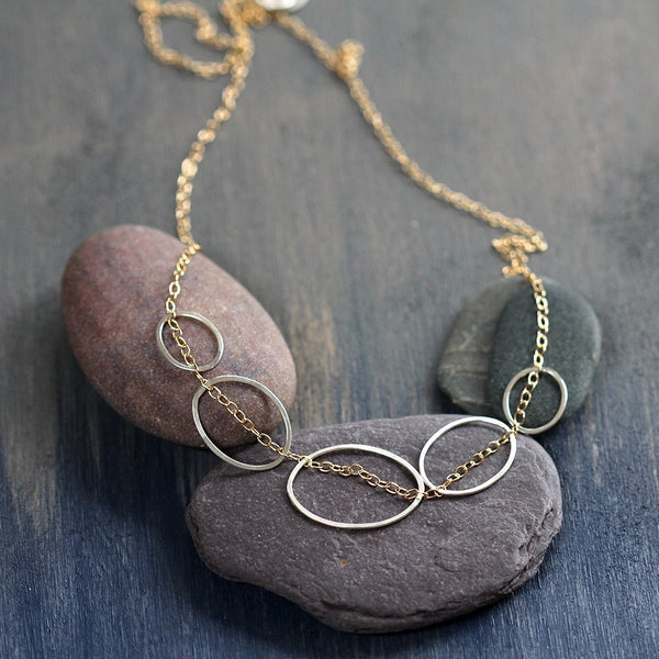 Stone Path Necklace - Intricate Yet Simple Geometric Necklace On Chain ...