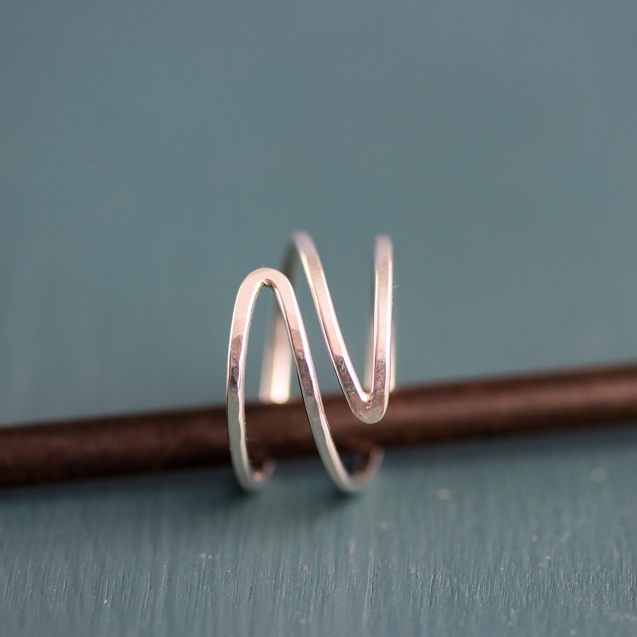 Leaf Wrap Ring - Nature inspired adjustable statement ring - Rebecca Haas Jewelry