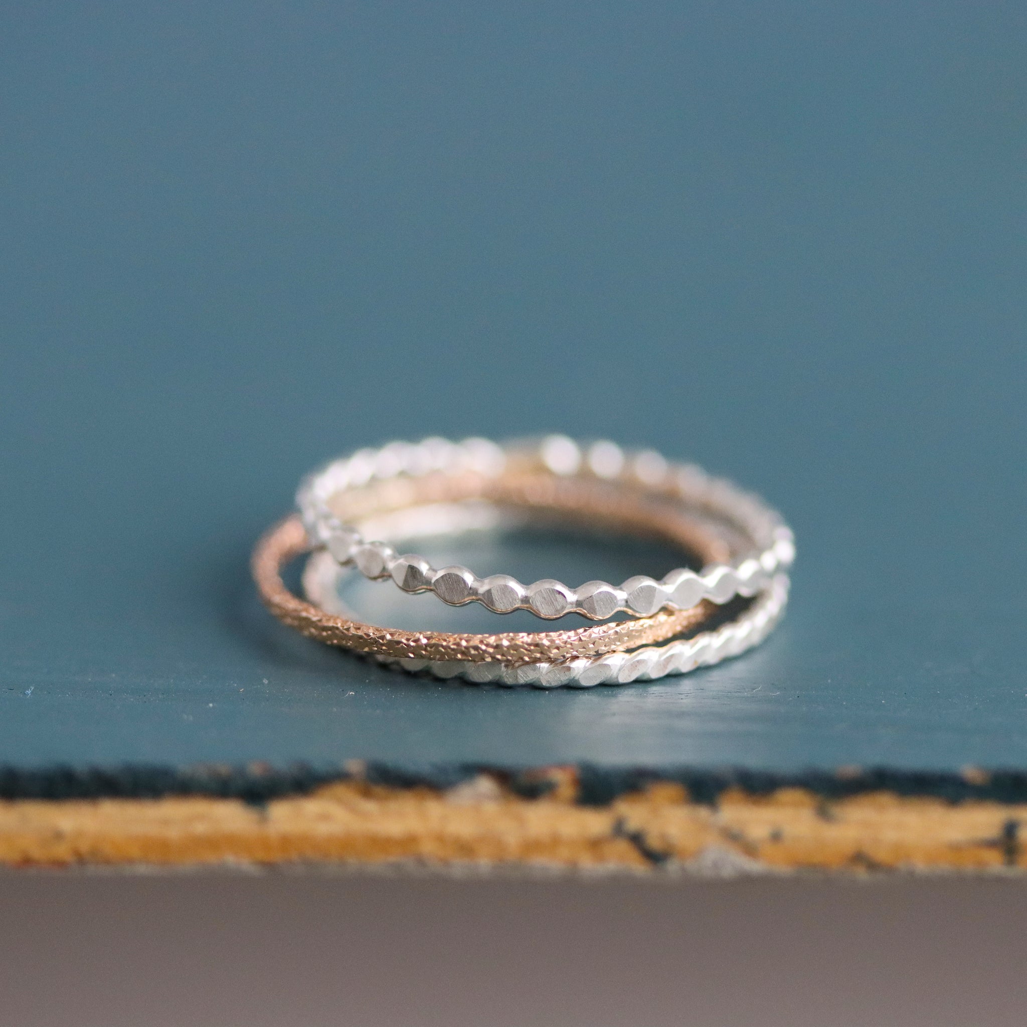 Texture Basics Stack - Rebecca Haas Jewelry